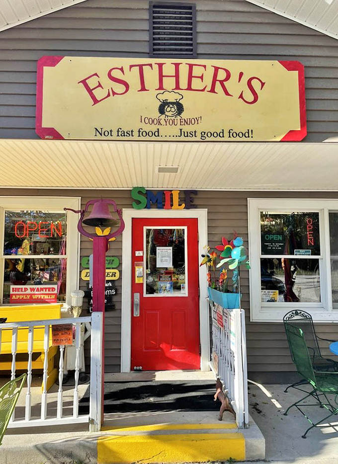 Outside, nature and nurture find perfect balance &ndash; colorful seating arranged beneath rainbow umbrellas creates an al fresco experience worth savoring.