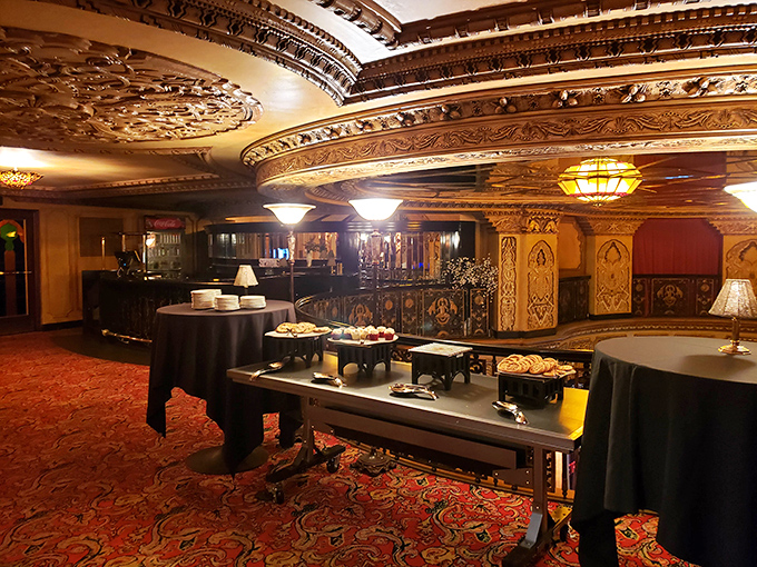 Even refreshment areas maintain the theater's commitment to elegance &ndash; intermission here is an experience, not just a break.