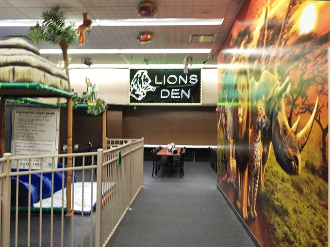 The Lion's Den offers a themed retreat where birthday celebrations become roaring successes against a backdrop of savanna-inspired murals.
