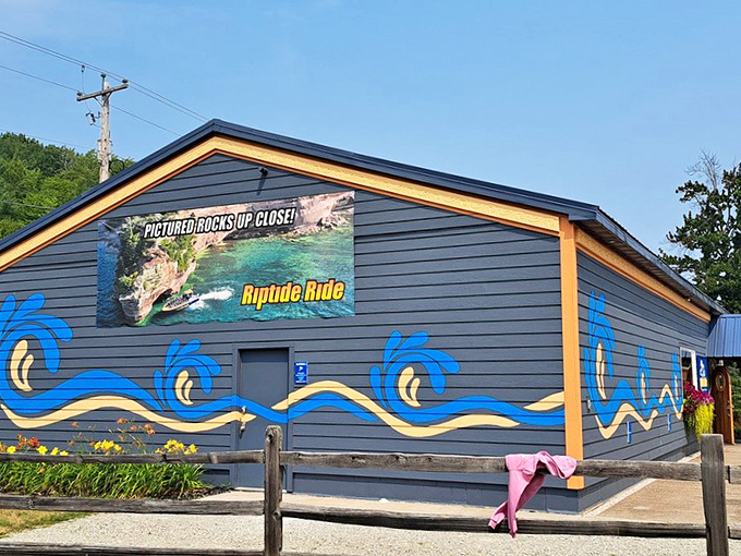 Not just any blue building &ndash; it's the gateway to aquatic thrills and jaw-dropping natural wonders.