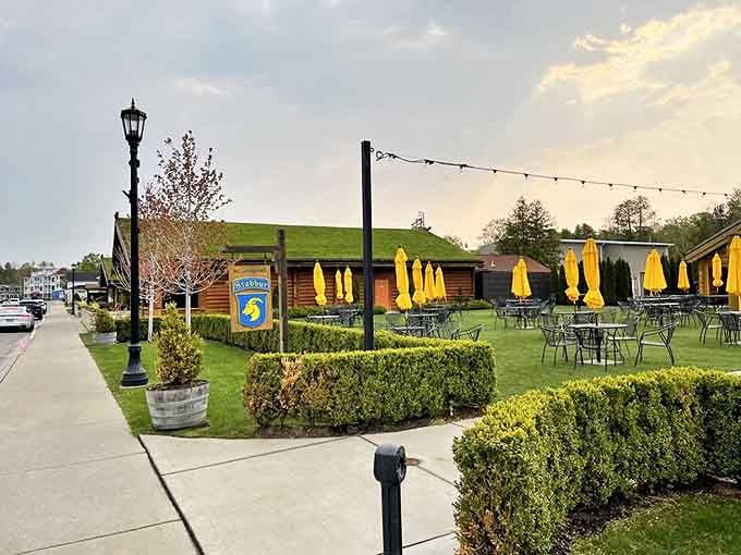 Outdoor seating: The perfect spot to enjoy Swedish pancakes on a summer day, with Door County's natural beauty as your dining companion.