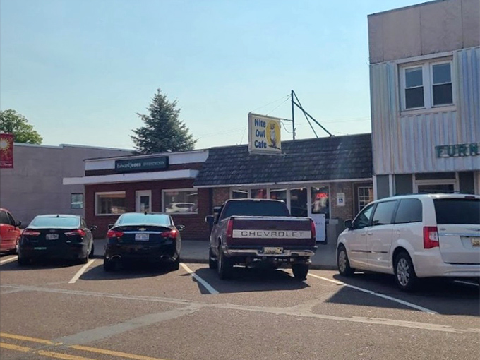 The parking lot might not impress, but those full spaces tell the real story &ndash; locals know where the good stuff is.