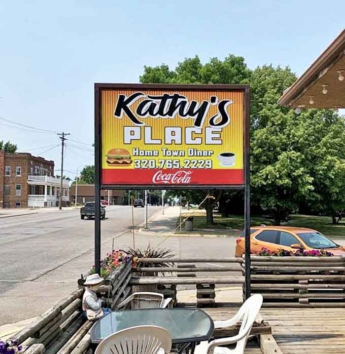 The sign proudly announces "Home Town Diner" – four words that perfectly capture the essence of what makes Kathy's Place special.