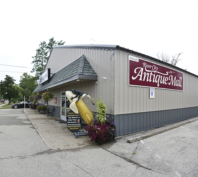 Earth Exchange's expansive interior reveals itself as an antique department store, where treasures from every era await discovery around each corner.