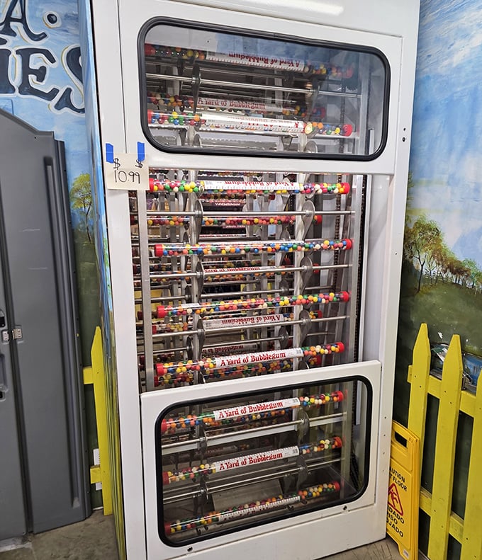 Gumball machines on steroids – where getting your money's worth means potentially dislocating your jaw to enjoy your purchase.