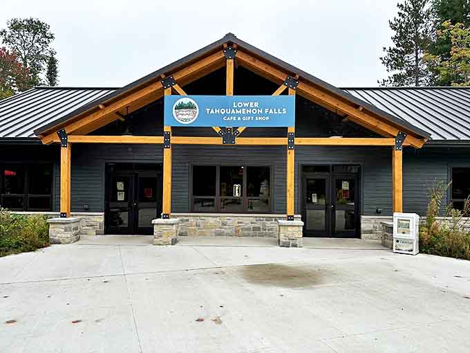 The park's cafe and gift shop offers respite for weary explorers &ndash; because even wilderness adventures occasionally require coffee and souvenir t-shirts.
