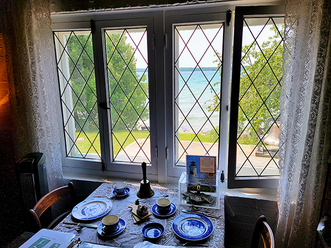 Breakfast with a view that beats any five-star hotel &ndash; diamond-paned windows framing Lake Huron's morning moods.