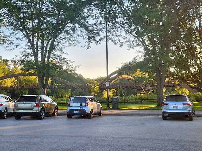 Even from the parking area, The Tridge beckons with its distinctive silhouette, promising adventures just steps away from everyday life.