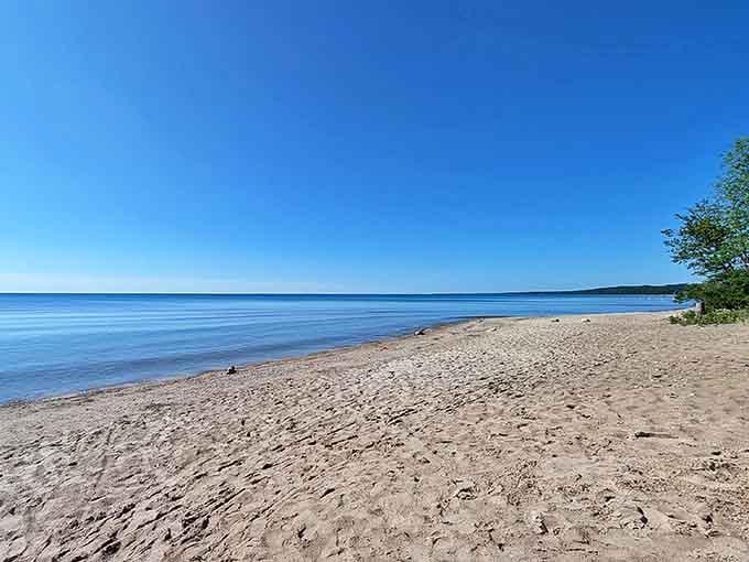 Crystal clear waters and pristine sands create a beach experience that makes you forget you're in the Midwest.
