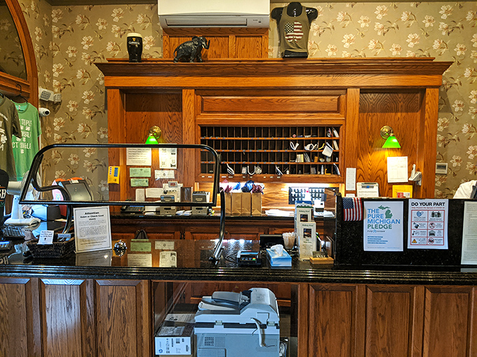 The reception area blends old-world charm with modern efficiency, where staff greet guests with the kind of genuine warmth that chain hotels try to imitate.