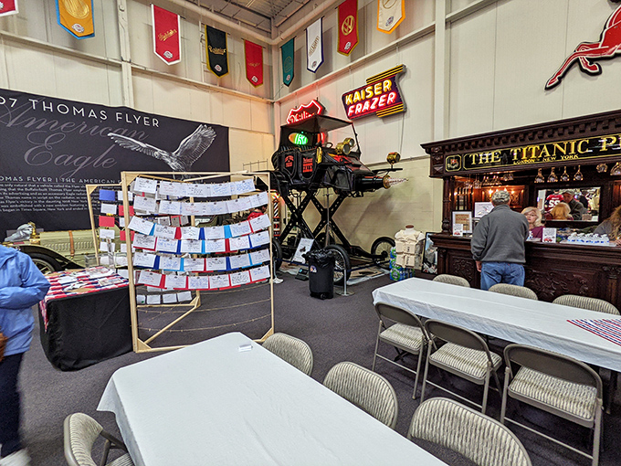 The seating area offers a place to rest your feet while your brain processes the automotive overload you've just experienced in this magnificent collection.