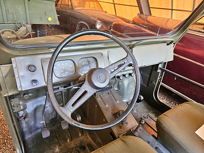 The spartan interior of this vintage Mercedes reveals a time when driving was about the connection between human and machine.