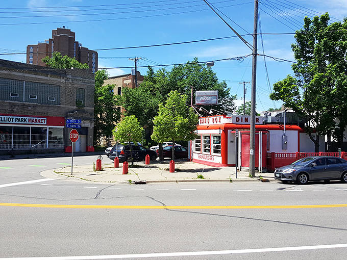 From the street, the Band Box stands proud against the Minneapolis skyline, a tiny but mighty culinary landmark that refuses to be anything but itself.