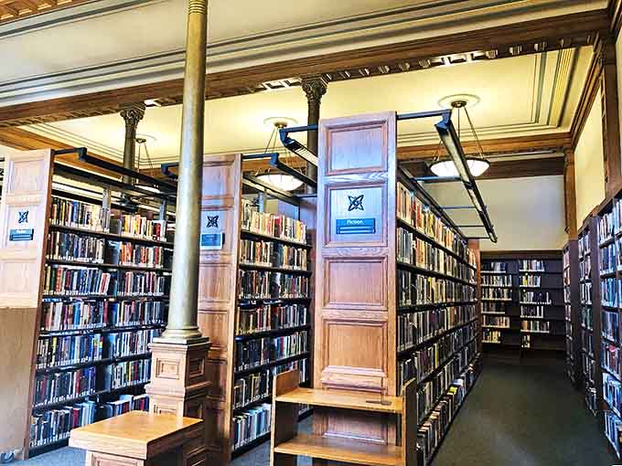 These aren't just bookshelves &ndash; they're carefully curated walls of possibility, where centuries of human thought wait patiently for the next curious mind.