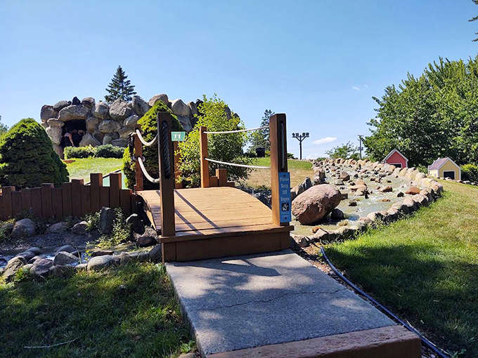 Cross this bridge to mini golf glory, where Dutch-inspired obstacles and lush landscaping create picture-perfect moments at every turn.