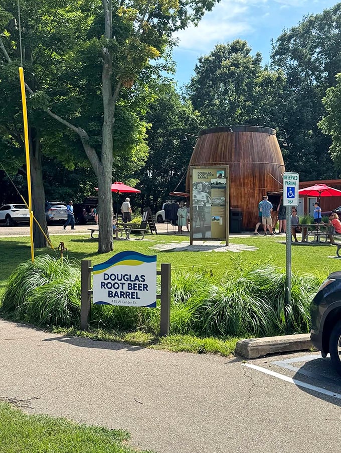 The welcoming entrance sign promises more than just food &ndash; it's an invitation to step into a world where whimsy and flavor go hand in hand.