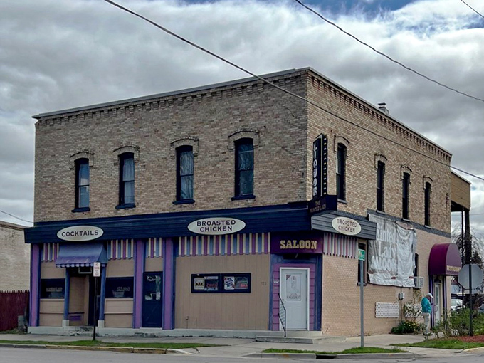 From this angle, you can appreciate the sturdy brick building that has weathered decades of changing trends while staying true to its purpose, feeding the community well.