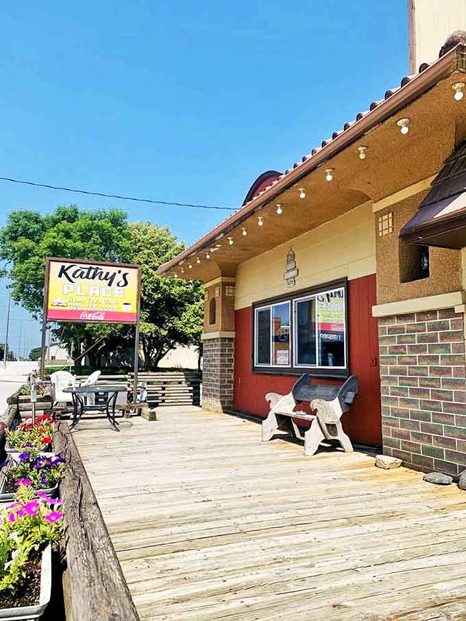 Summer brings the option of outdoor seating on the wooden deck – simple pleasures enhanced by Minnesota's brief but glorious warm season.