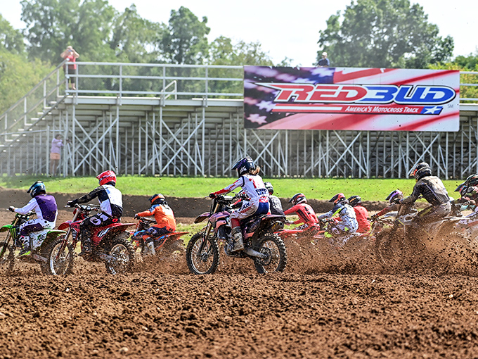 RedBud MX delivers high-octane thrills as motorcycles catch air against Michigan's blue skies – no filter needed for these action shots!