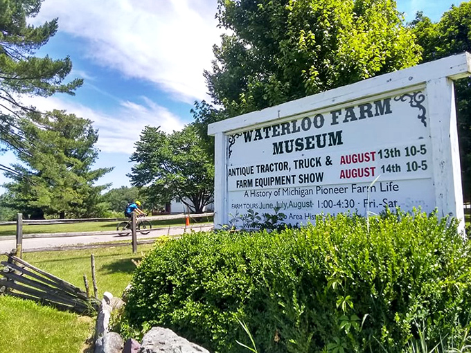 The welcoming sign promises more than just a museum visit &ndash; it's an invitation to step back in time.