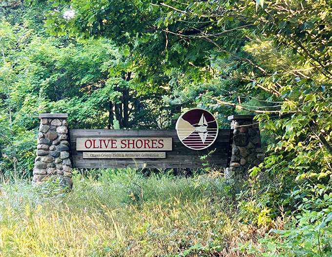 The understated entrance to paradise &ndash; where Michigan keeps some of its best lakefront real estate.