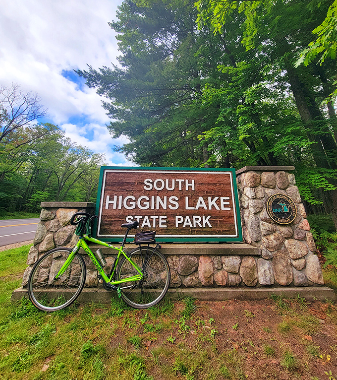 Michigan's hidden gem: The iconic park entrance welcomes visitors to one of the state's most beautiful natural treasures.