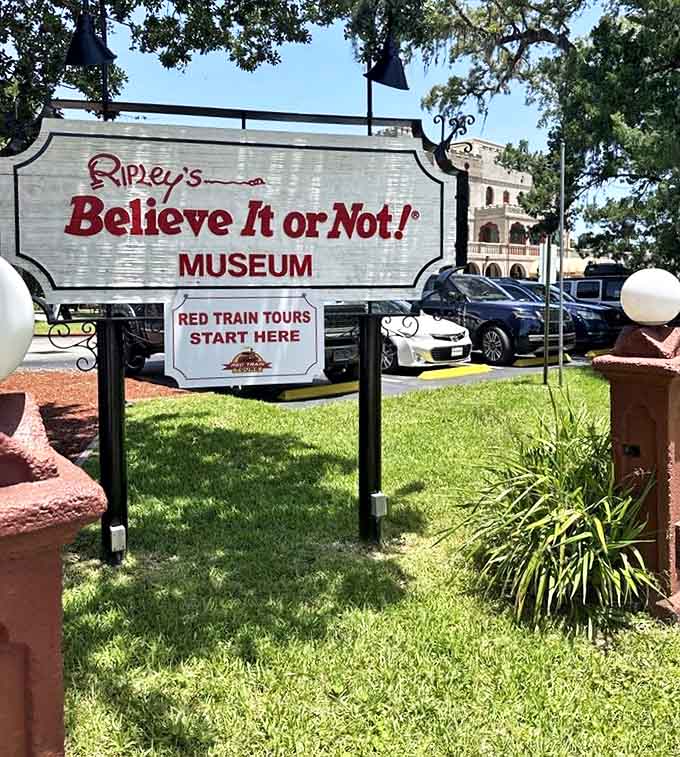 The iconic Ripley's sign stands as a beacon for the curious, promising strange sights and unbelievable stories just beyond its threshold.