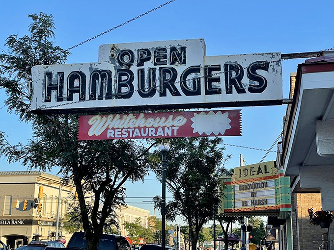 Signage: Like a beacon to burger pilgrims, the weathered sign has guided food lovers to this spot since before GPS &ndash; some landmarks don't need digital assistance.