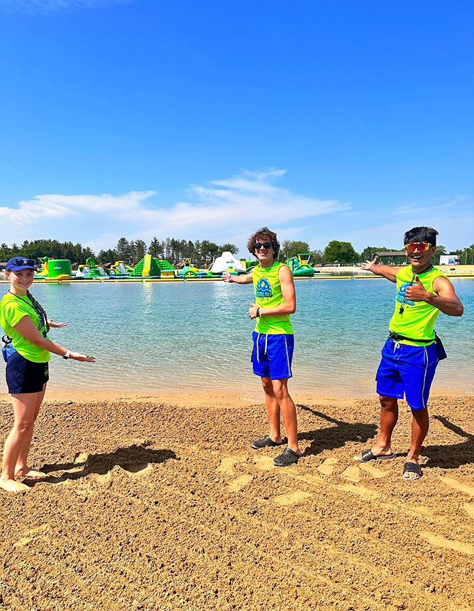 The enthusiastic staff members are the unsung heroes of Bear Paw, maintaining their smiles even after witnessing countless spectacular wipeouts.