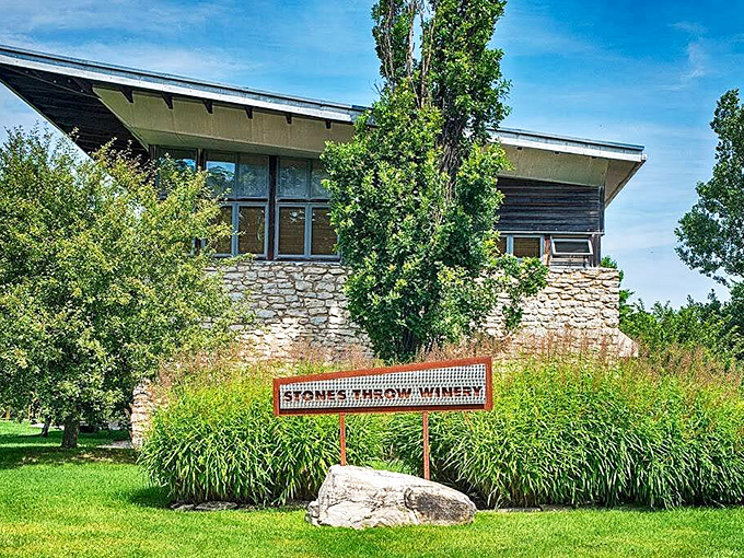 Stone's Throw Winery's modern stone architecture nestles among green fields &ndash; where Wisconsin proves it can produce more than just exceptional cheese.