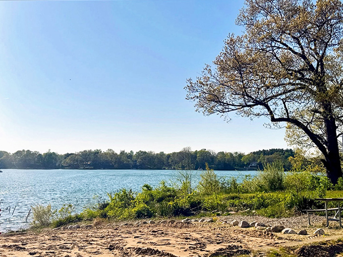 Lakeside serenity awaits just minutes from downtown &ndash; where water meets sky in the perfect Michigan postcard moment.