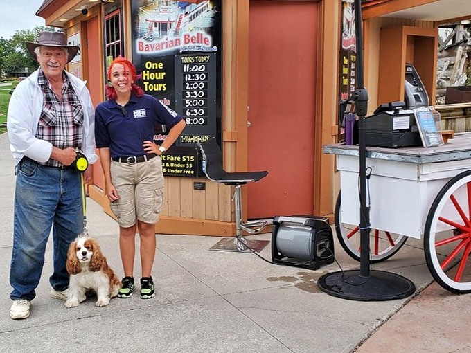 The ticket booth stands ready for business, a humble gateway to river adventures that have delighted generations of Michigan visitors.