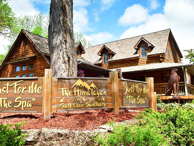 Rustic luxury beckons from this log cabin wellness haven. Who knew salvation from stress could look so Minnesota-charming?