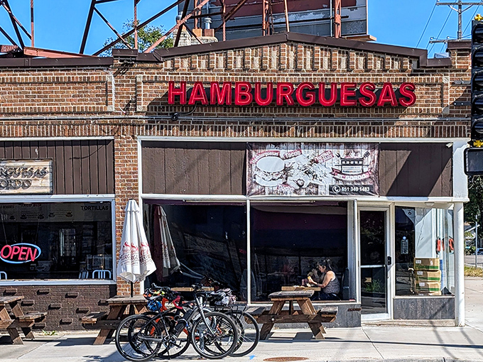 Bicycles parked outside the inviting storefront hint at locals who know exactly where to find Minneapolis's most craveable Mexican-American fusion.
