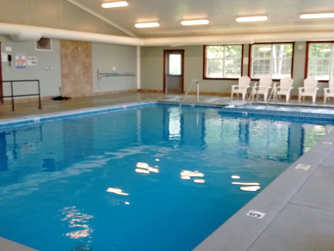Splash central: The indoor pool offers aquatic fun regardless of weather&mdash;because Michigan knows how to keep vacation plans flexible and flowing.