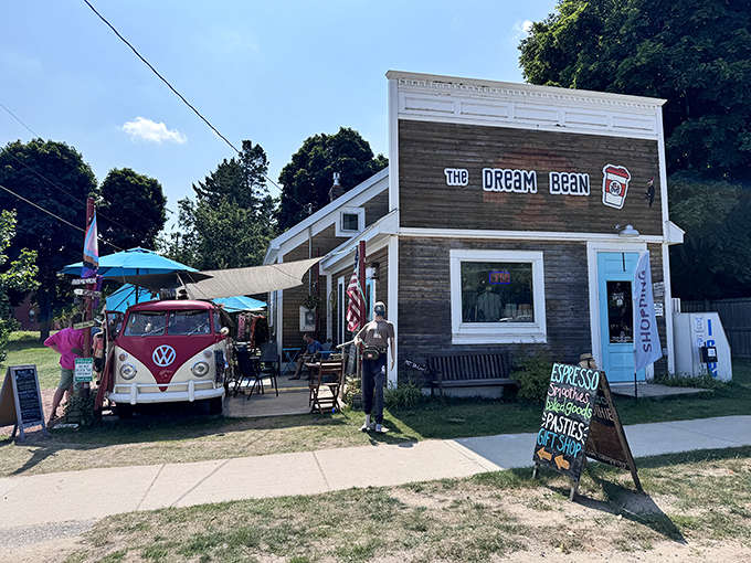 The whole setup against Grand Marais's natural beauty proves that sometimes the best coffee shops are the ones that dare to be different.