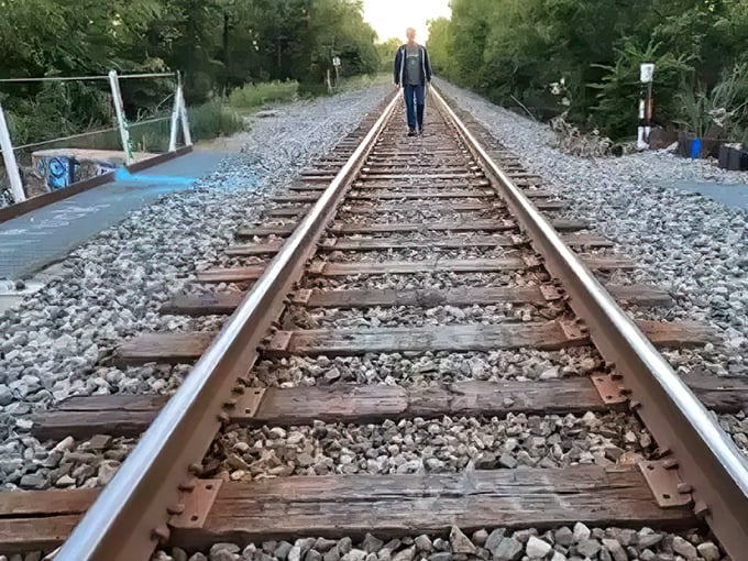 The railroad perspective shows how the bridge connects to Michigan's transportation history while finding new purpose as a cultural landmark.