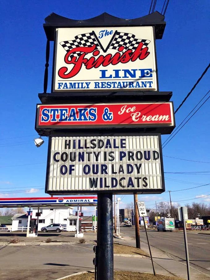 The roadside marquee proudly supports local teams and events &ndash; proof that this restaurant isn't just in the community, it's truly part of it.