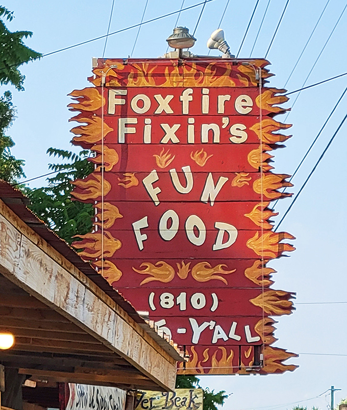 The sign says it all &ndash; "Fun Food" isn't just marketing, it's a mission statement executed with fiery, flavorful precision.