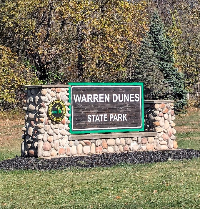 The welcoming gateway to adventure &ndash; this sign marks the boundary between ordinary life and extraordinary experiences.