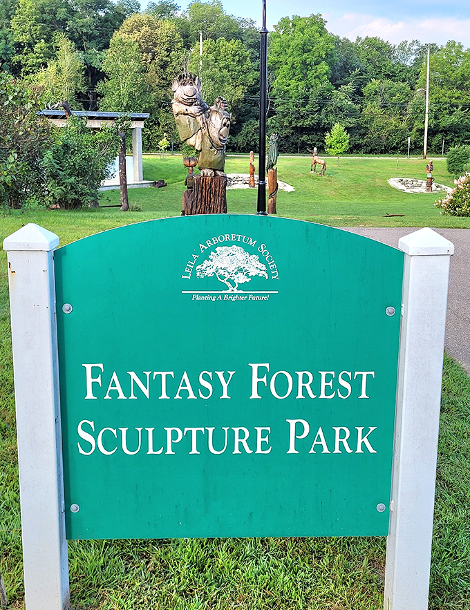 The welcoming sign barely hints at the wonders beyond, like a book cover that can't possibly capture the adventures waiting inside.