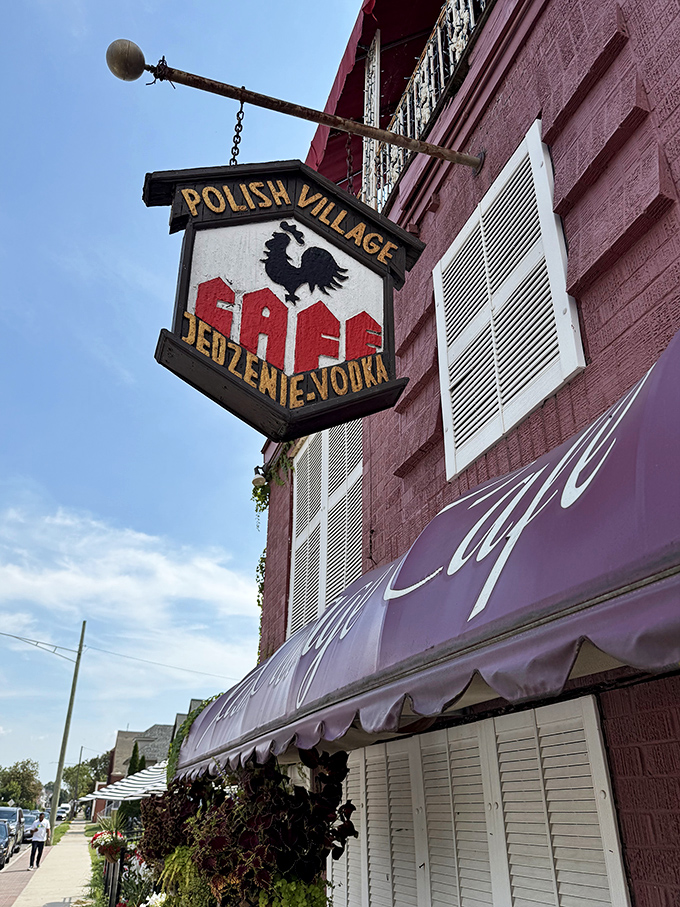 The iconic sign hanging outside Polish Village Cafe has become a landmark in Hamtramck &ndash; a symbol of cultural heritage and culinary tradition in this diverse Detroit enclave.