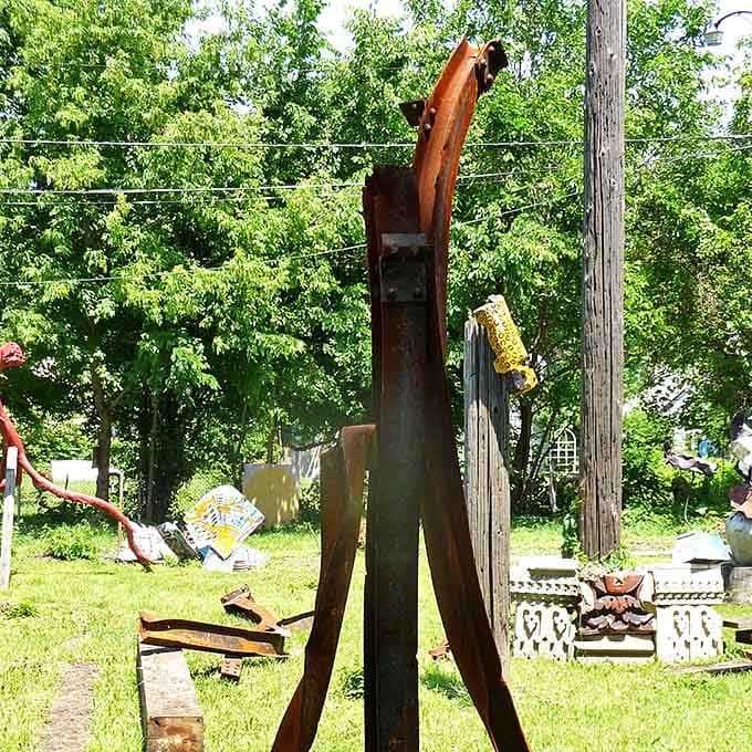 Rust becomes beautiful in these welded creations, where the patina of age adds character rather than diminishing value.