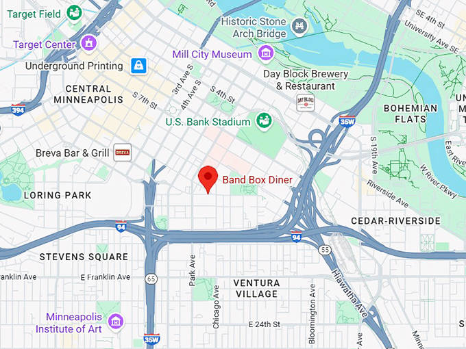 16. band box diner map
