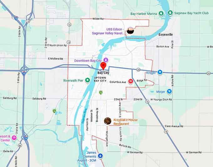 16. bay city, michigan map