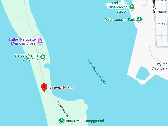 16. buttersville park (pere marquette charter township) map