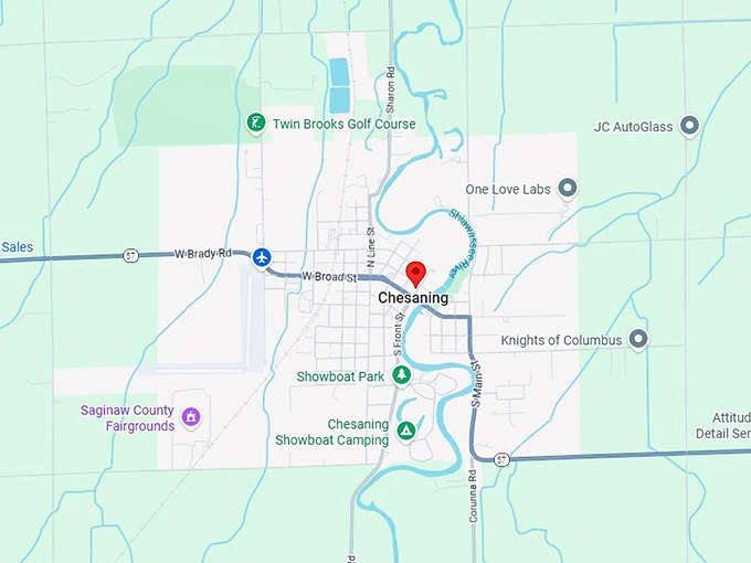 16. chesaning, michigan map