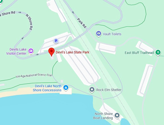 16. devil's lake state park map