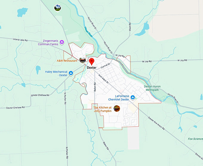 16. dexter, michigan map