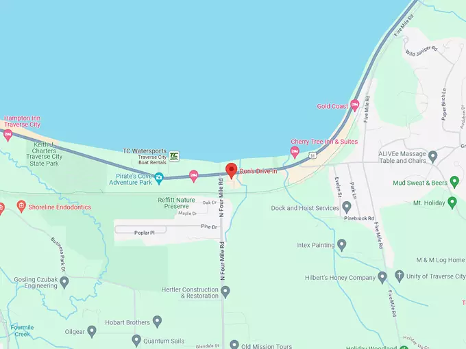 16. don's drive in map